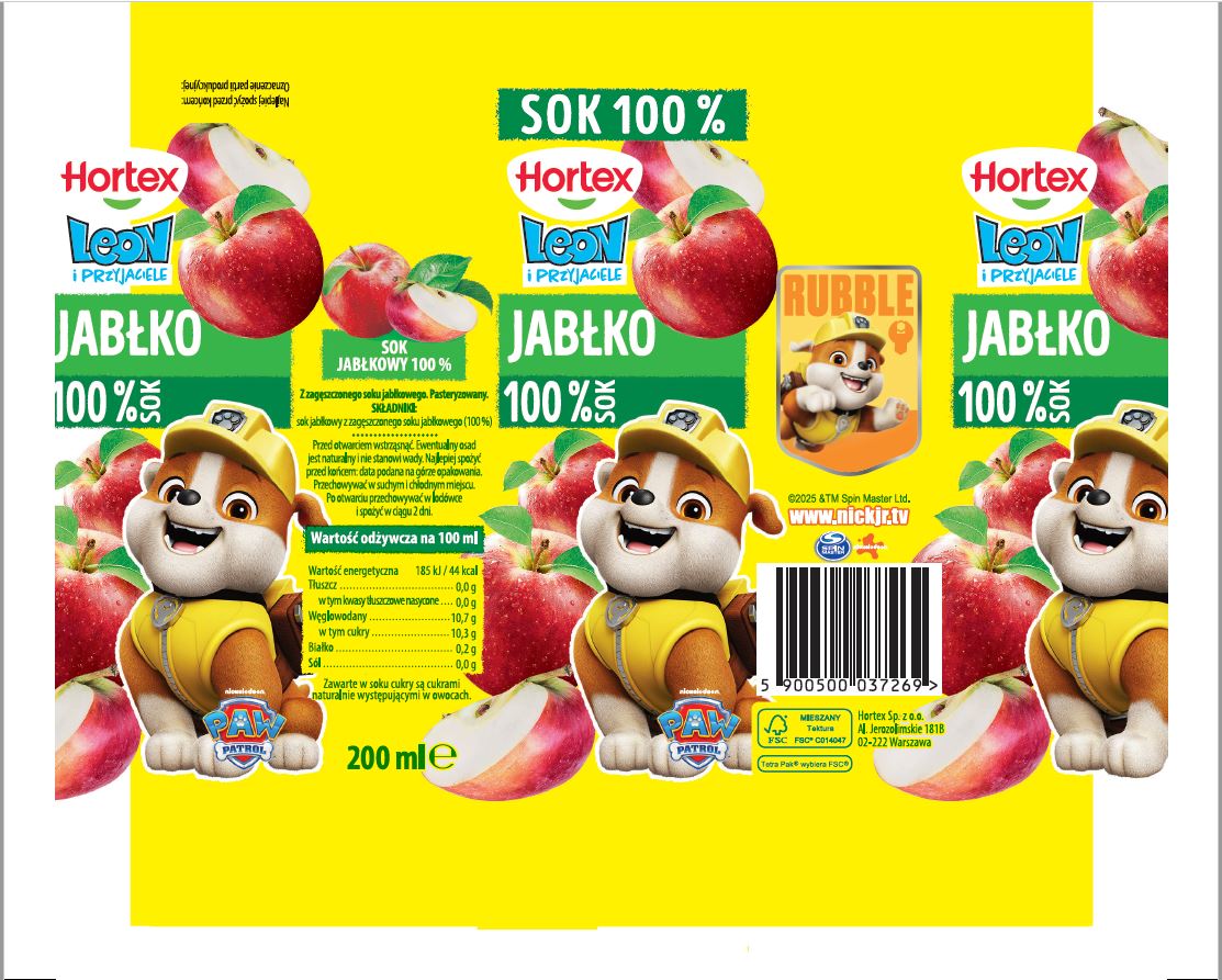 Hortex Leon sok jabłko 200 ml Megasam24.pl