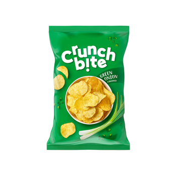 Crunch bite Chipsy ziemniaczane o smaku zielonej cebulki 140 g - Chipsy ...